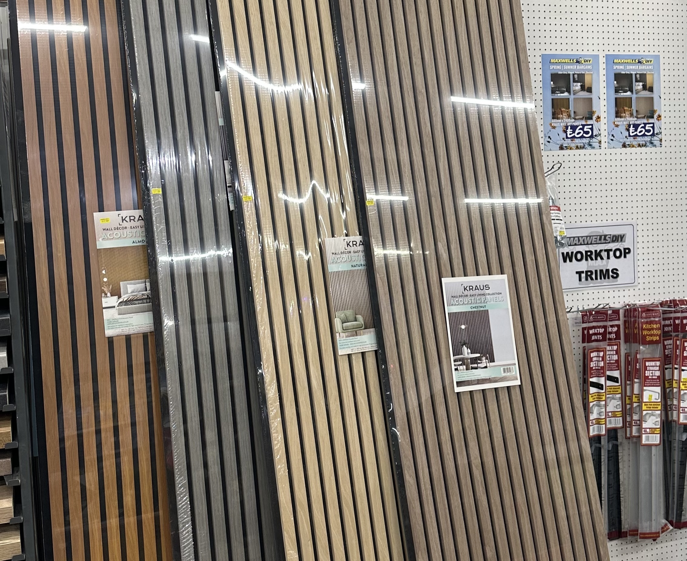 Acoustic Wall Panels in Alder Grey, Natural Oak, and Chestnut ...